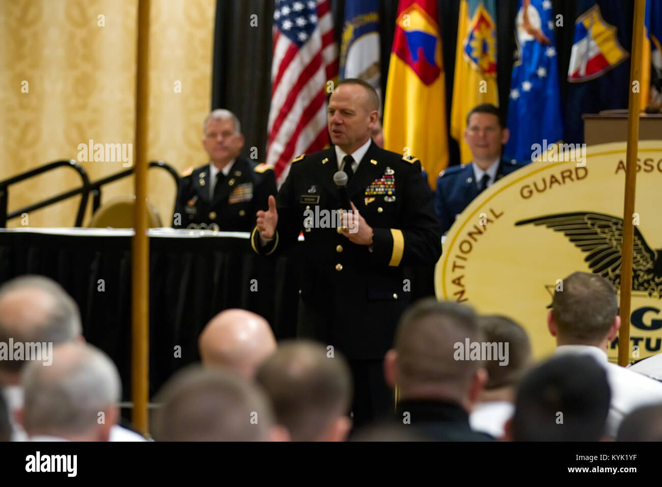 Maj. Gen. Stephen Hogan speaks to Kentucky Guardsmen during the ...