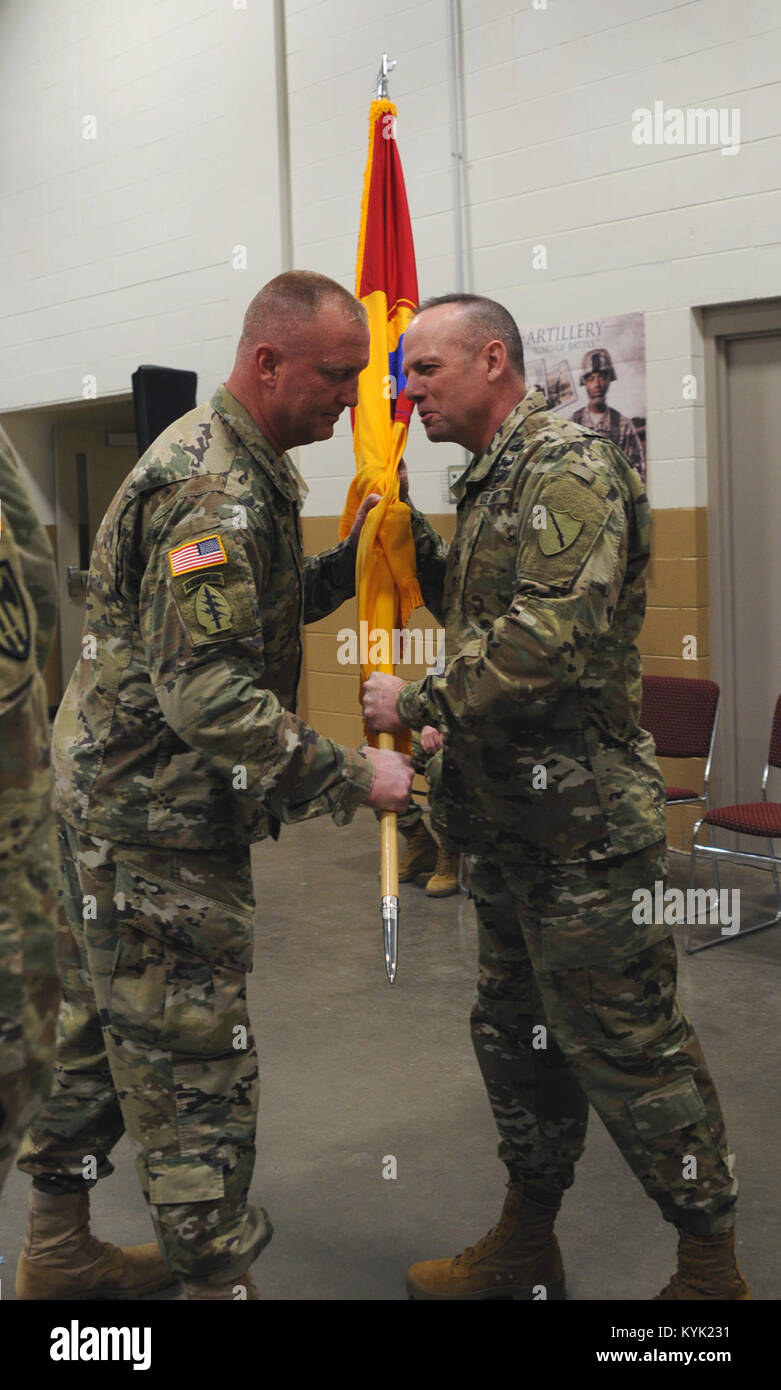 Col. Robert J. Larkin relinquishes command of the 138th Field Artillery ...