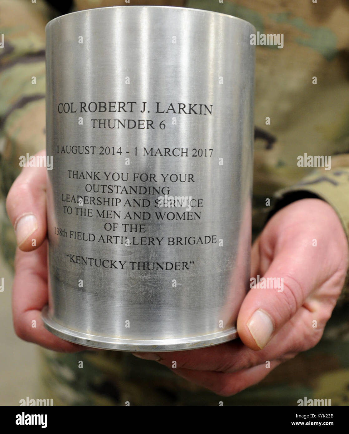 Outgoing Commander of the 138th Field Artillery Brigade, Col. Robert J ...