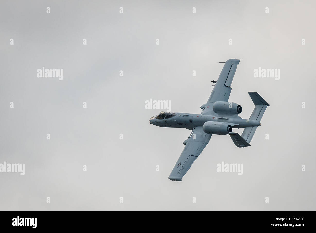 A U.S. Air Force A-10 Thunderbolt II aircraft flies an aerial ...