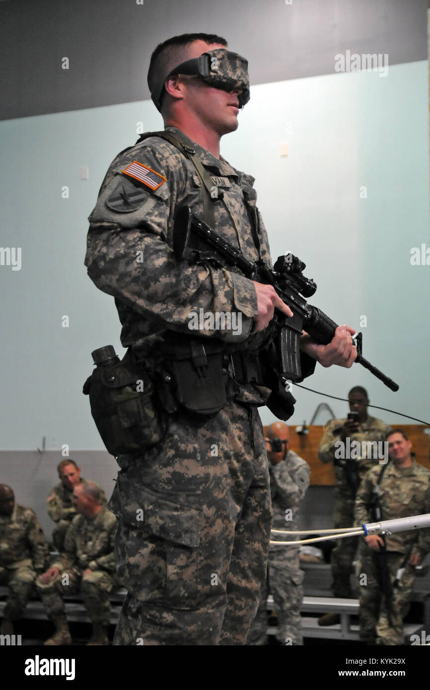 Sgt. Skylar Donovan with the Georgia National Guard prepares for a ...