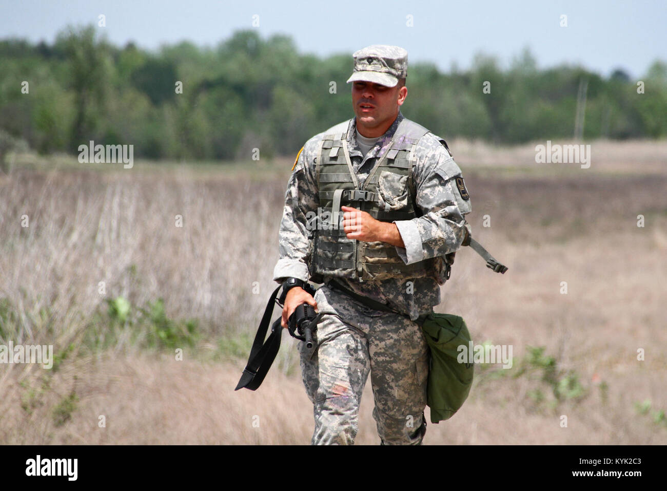 Spc. Yaimel Olivares with the Puerto Rico National Guard competes in ...