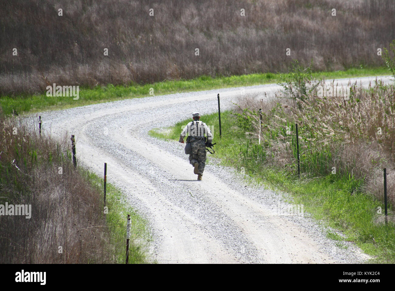 A Soldier competes in the combat run event during the National Guard ...