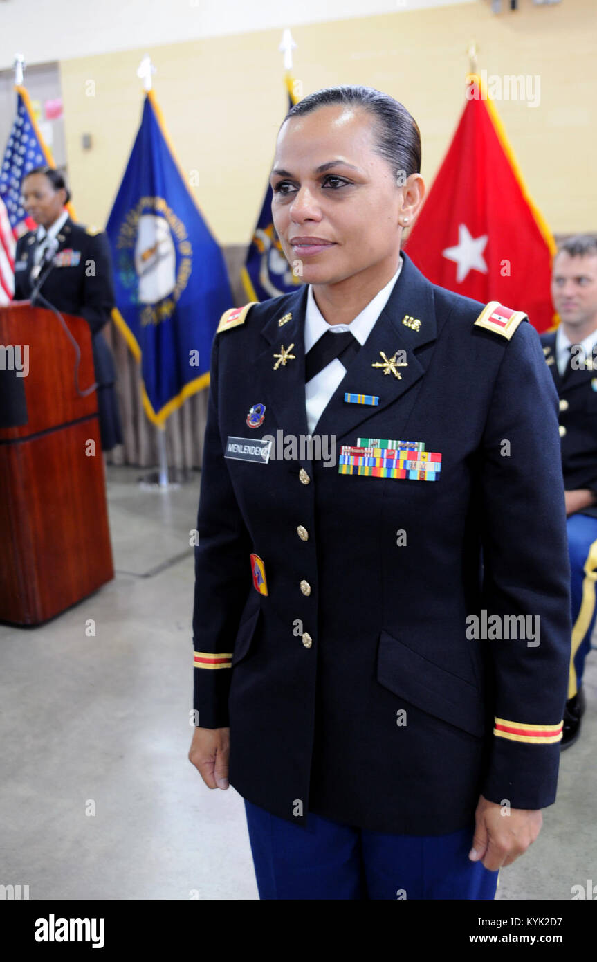 Warrant Officer Michelle Menlendenz stands proud after having her rank ...
