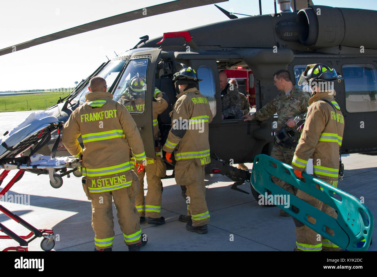 Members of the Frankfort Fire Department collaborate with Kentucky ...