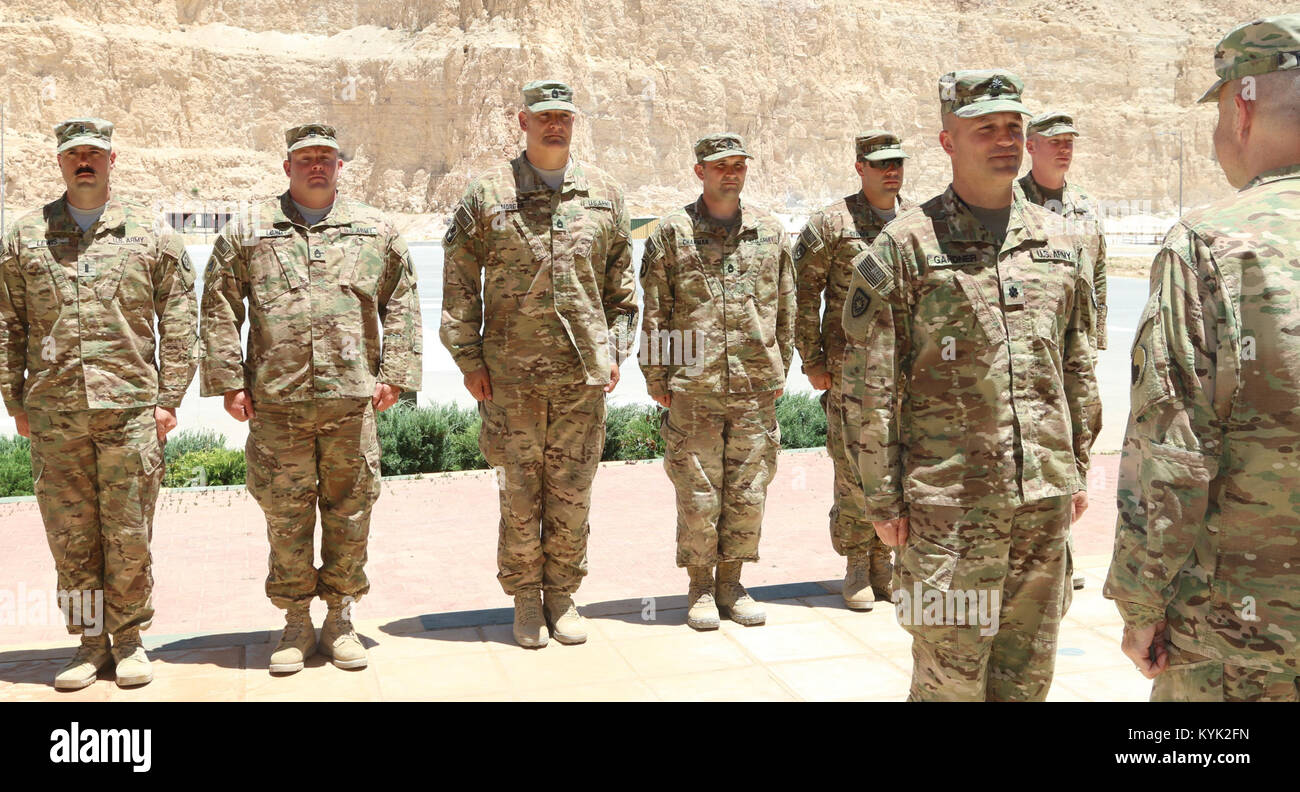 The 149th Military Engagement Team-Jordan celebrates the promotion of ...