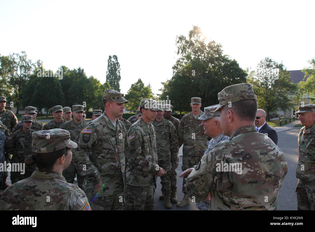 Brig. Gen. Ben Adams and State Cmd Sgt. Maj. Dave Munden visit troops ...