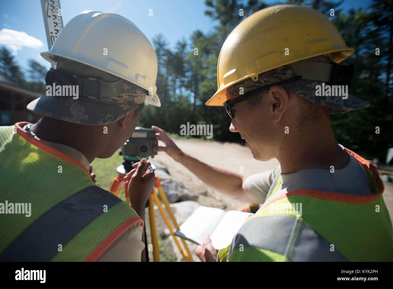 Airman First Class Trelyn Overall (left) and Tech. Sgt. Abe Hilbers ...