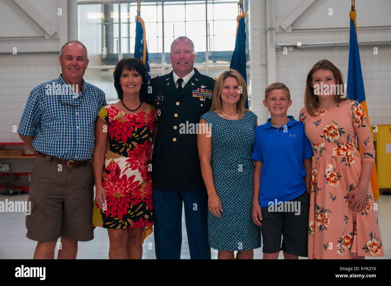 Col. Gary D. Lewis and his family during a promotion ceremony at Boone ...