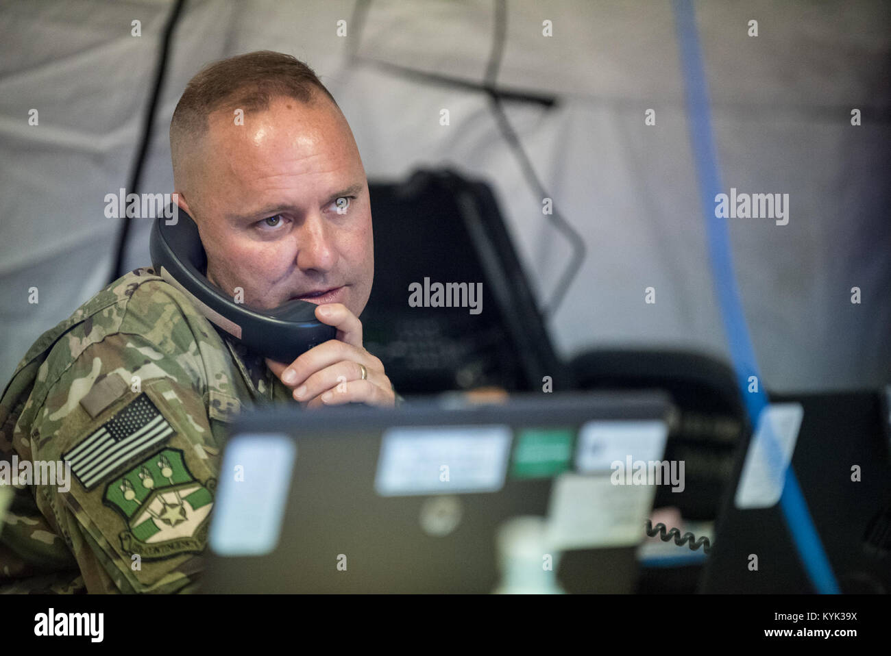 Maj. James Embry, director of operations for the Kentucky Air National ...