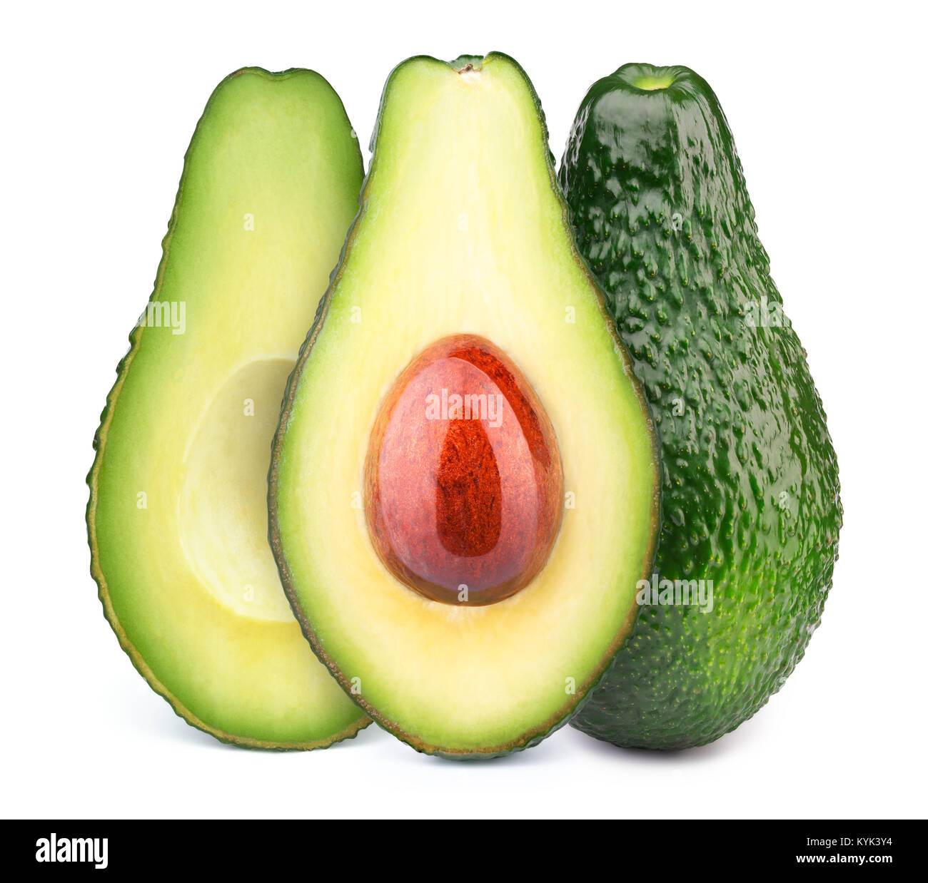 Three avocados isolated Stock Photo - Alamy