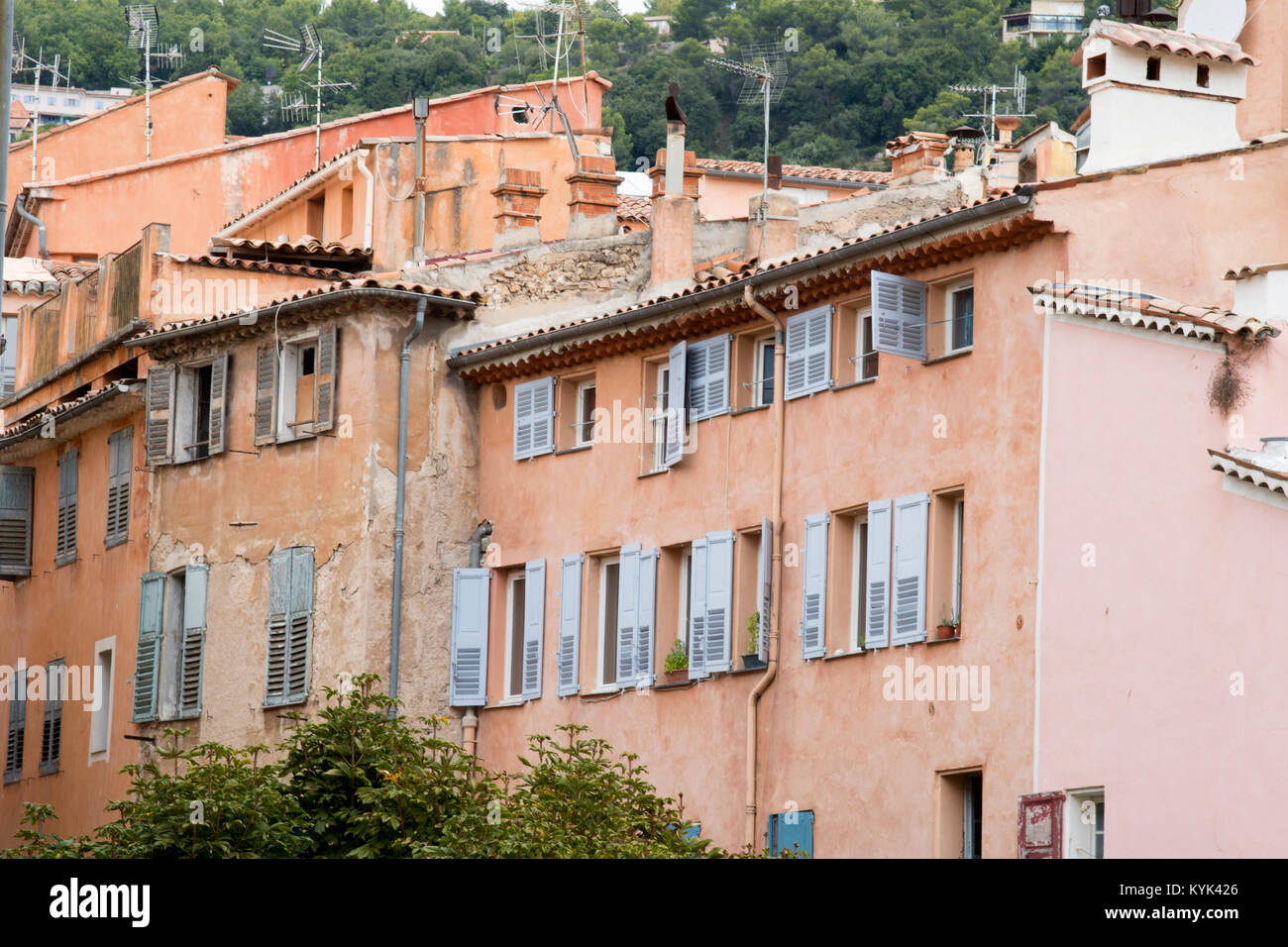 Buildings in the old town of Grasse, Alpes-Maritimes, France Stock ...