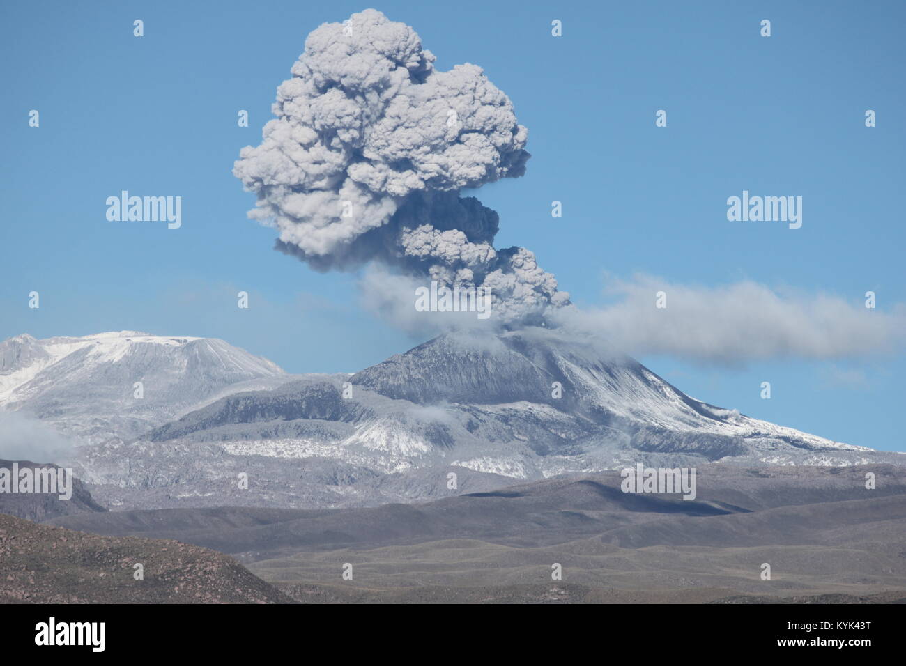 Volcano eruption in moutains of Peru Stock Photo - Alamy
