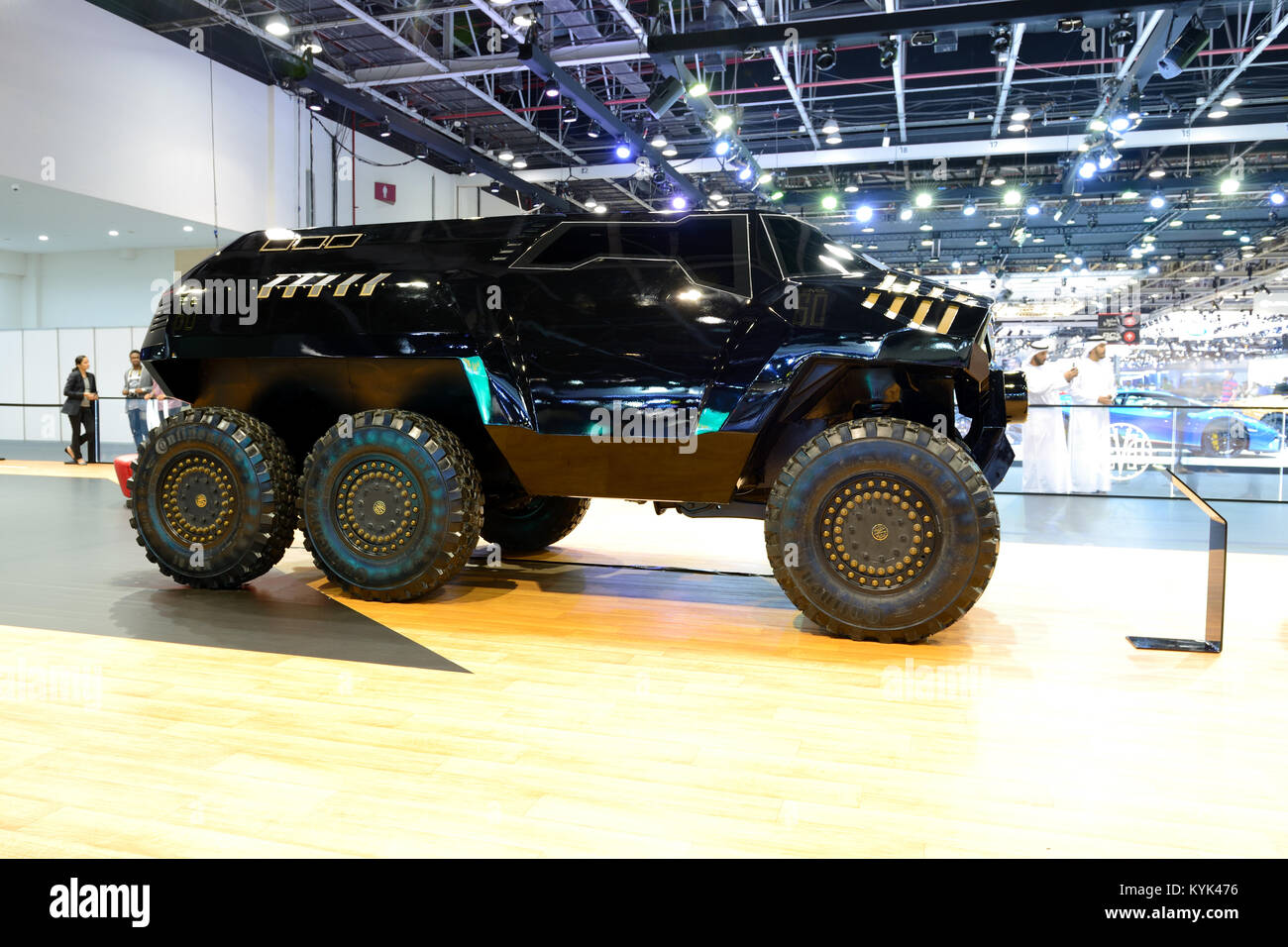 DUBAI, UAE - NOVEMBER 17: The luxury Devel Sixty off-road car is on ...