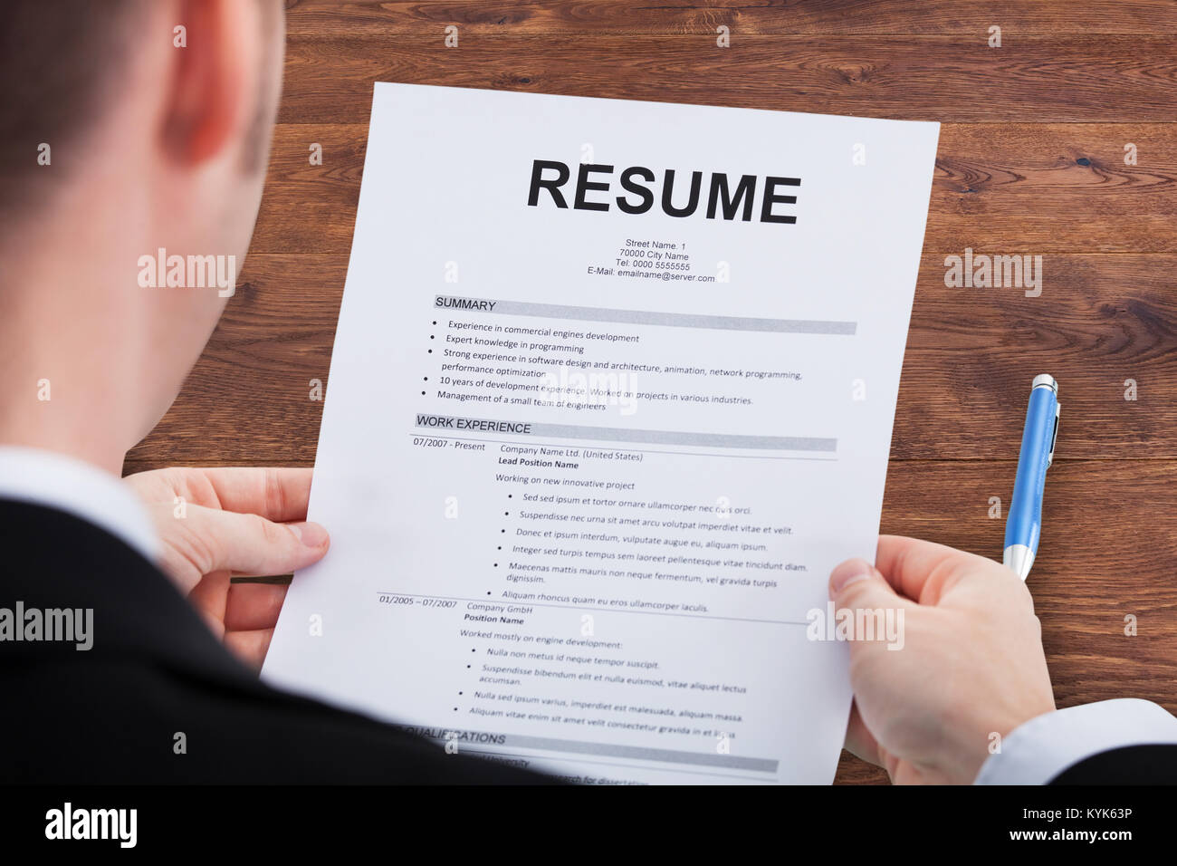 Curriculum vitae form hi-res stock photography and images - Alamy