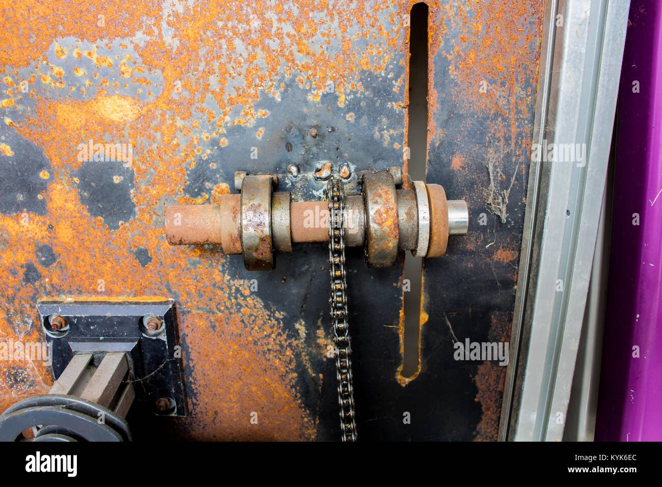 The motor and chain drive shaft Stock Photo - Alamy
