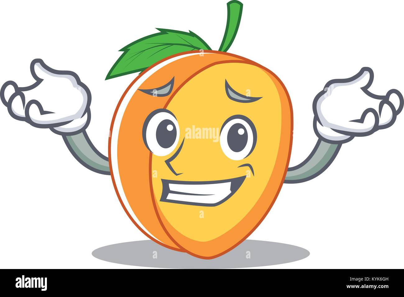 Grinning apricot character cartoon style Stock Vector Image & Art - Alamy