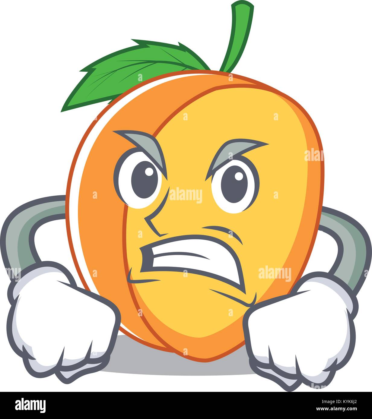 Angry apricot mascot cartoon style Stock Vector Image & Art - Alamy
