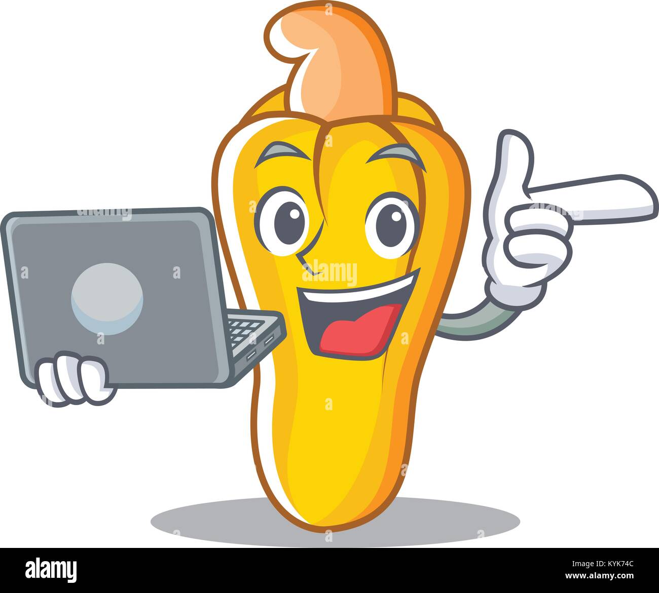 With laptop cashew character cartoon style Stock Vector Image & Art - Alamy