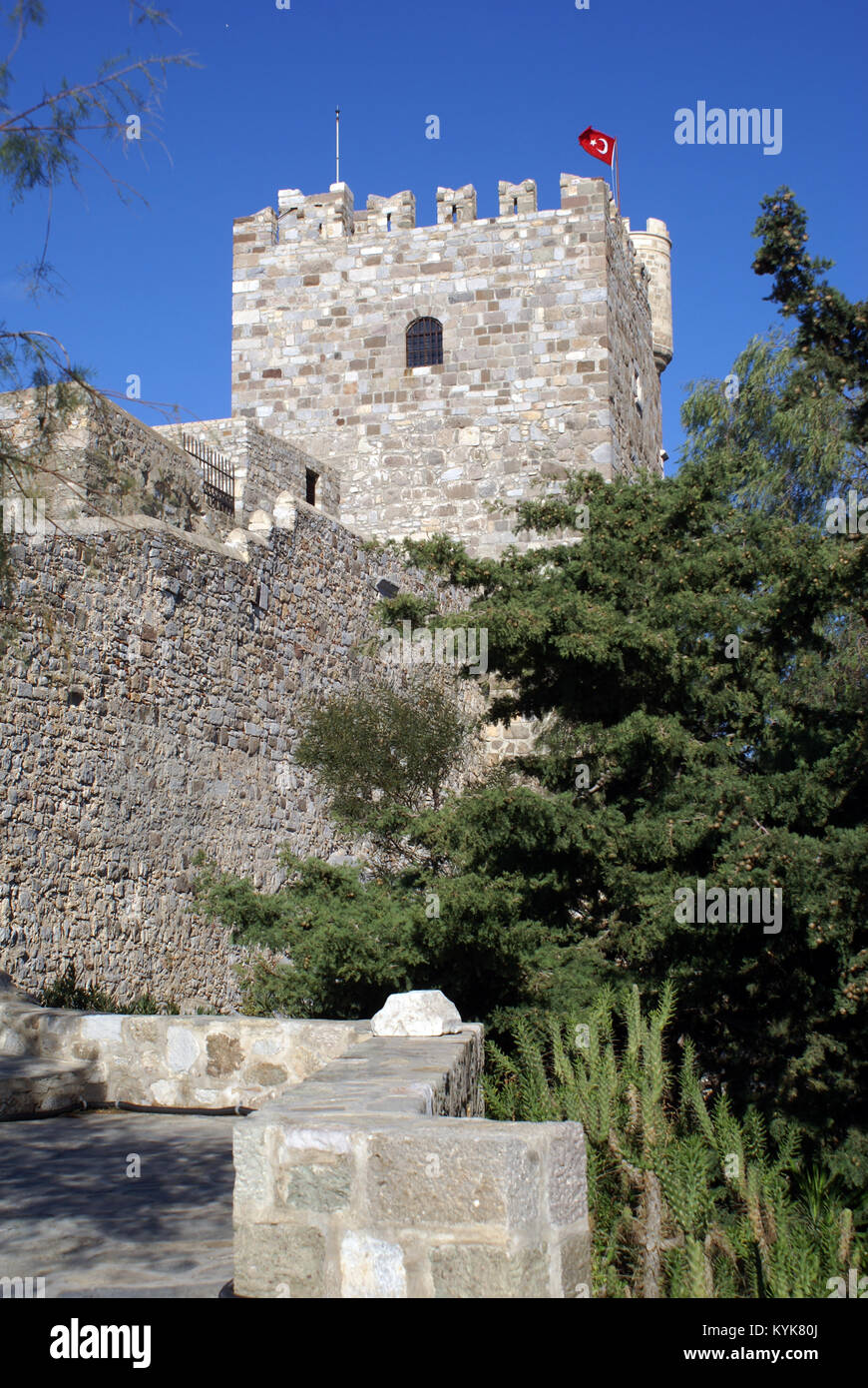 Tower inside St Peter's castle in Bodrum, Turkey Stock Photo - Alamy