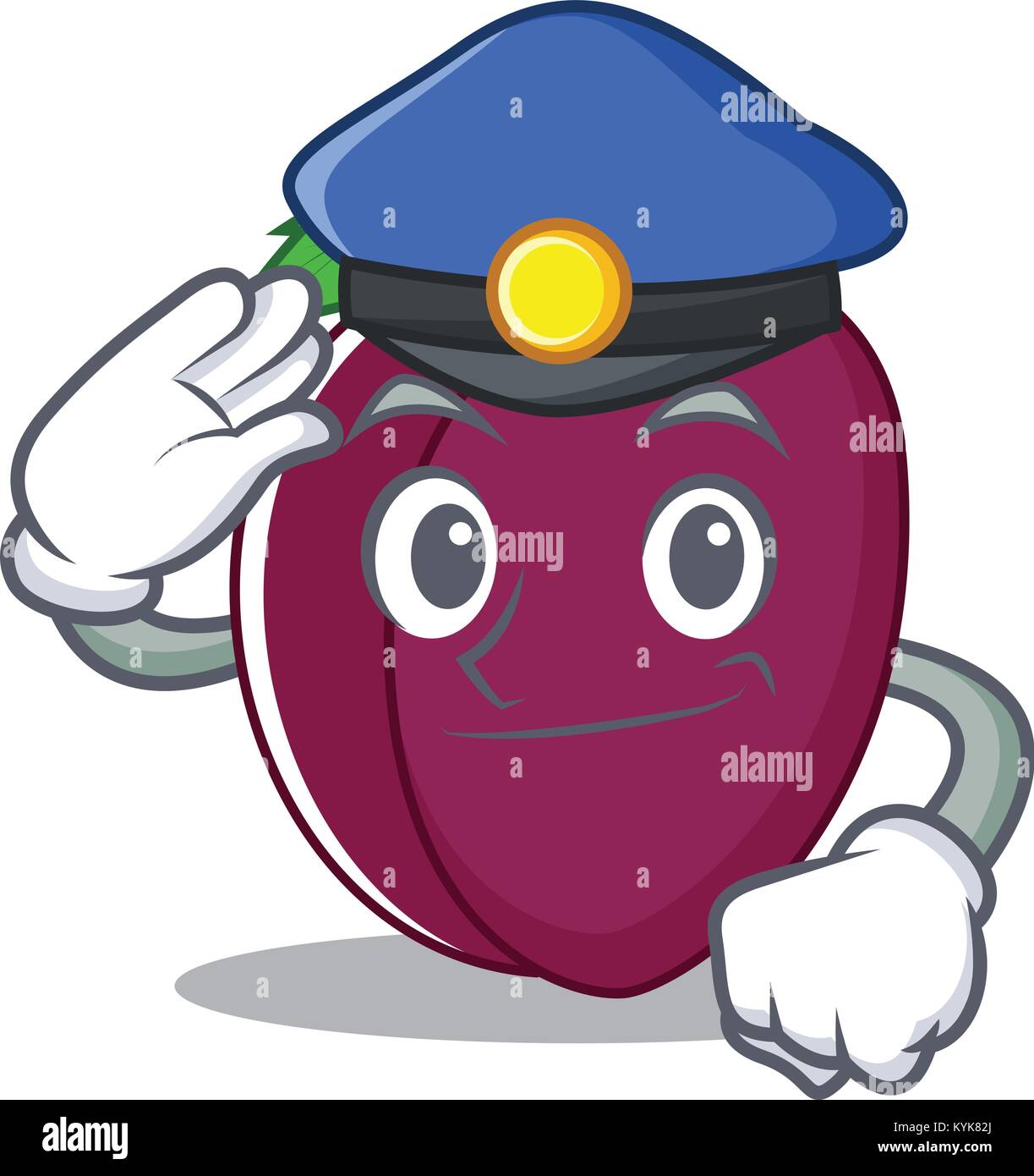 Police plum character cartoon style Stock Vector Image & Art - Alamy