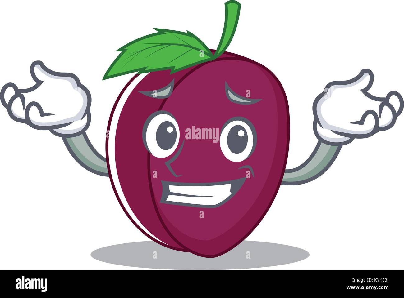 Grinning plum character cartoon style Stock Vector Image & Art - Alamy