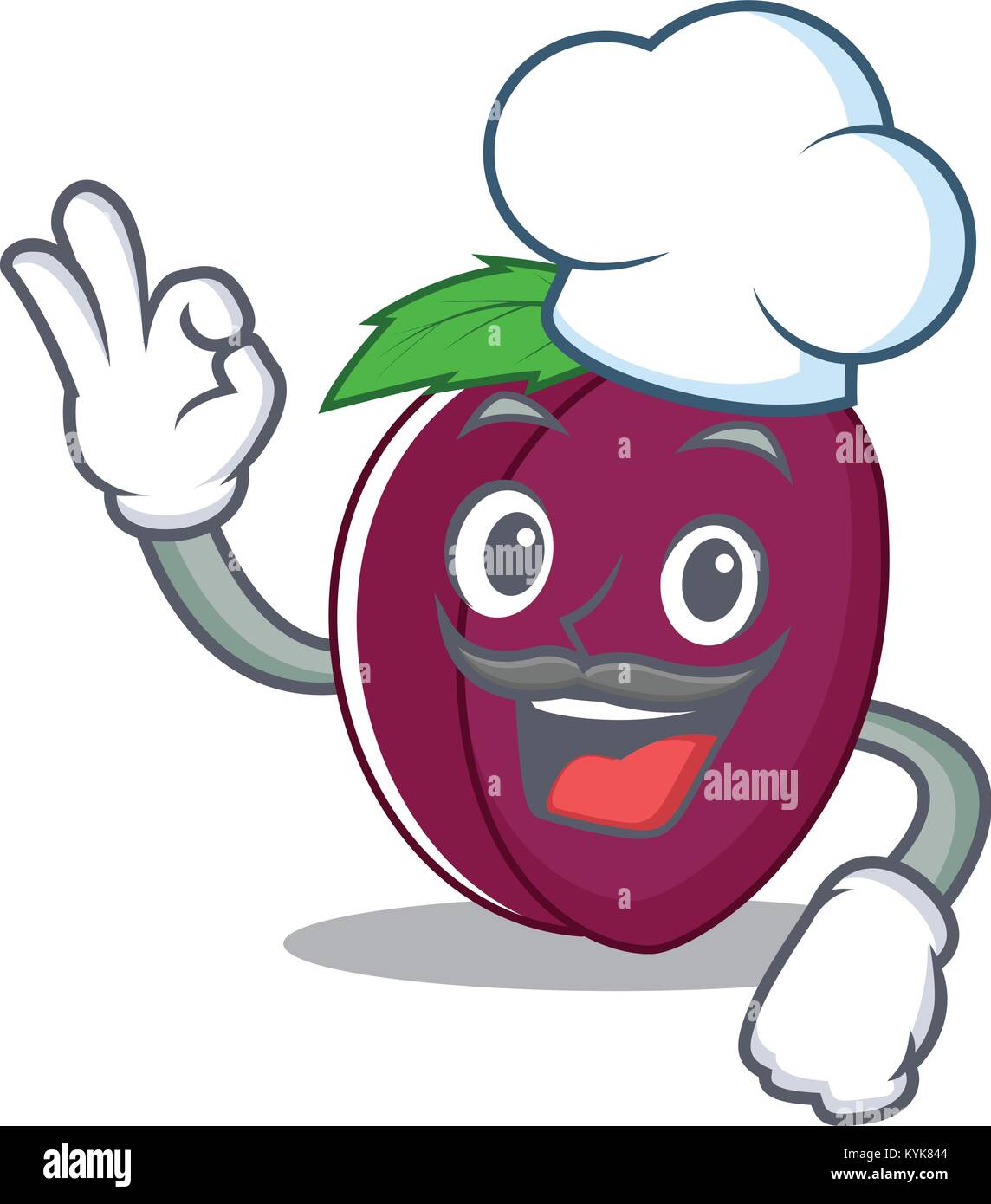 Chef plum character cartoon style Stock Vector Image & Art - Alamy