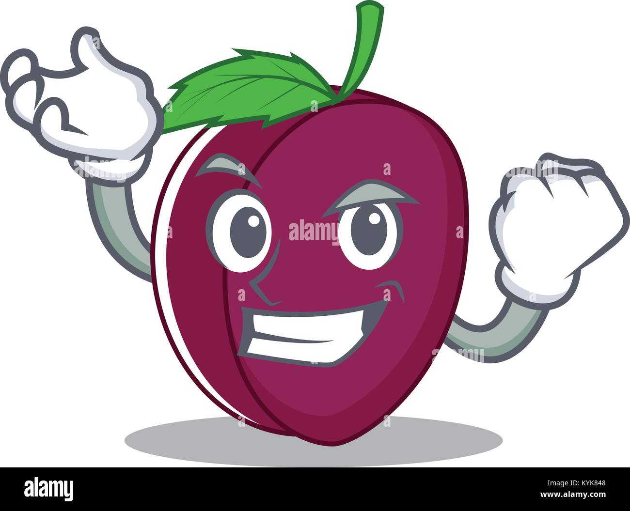 Successful plum character cartoon style Stock Vector Image & Art - Alamy