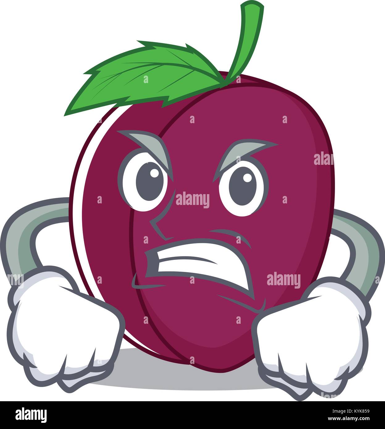 Angry plum mascot cartoon style Stock Vector Image & Art - Alamy