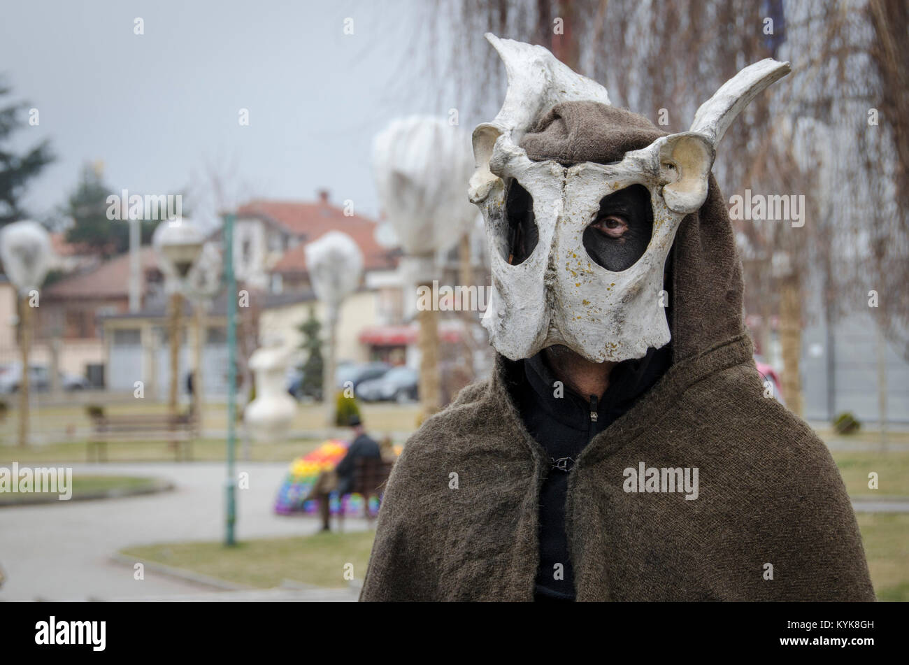 Traditional carnival mask - Slavic - Procka Prilep Macedonia Stock ...
