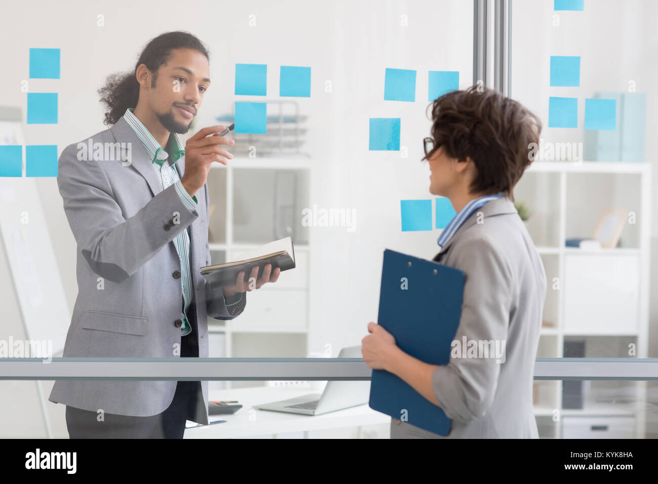 Planning working day Stock Photo - Alamy
