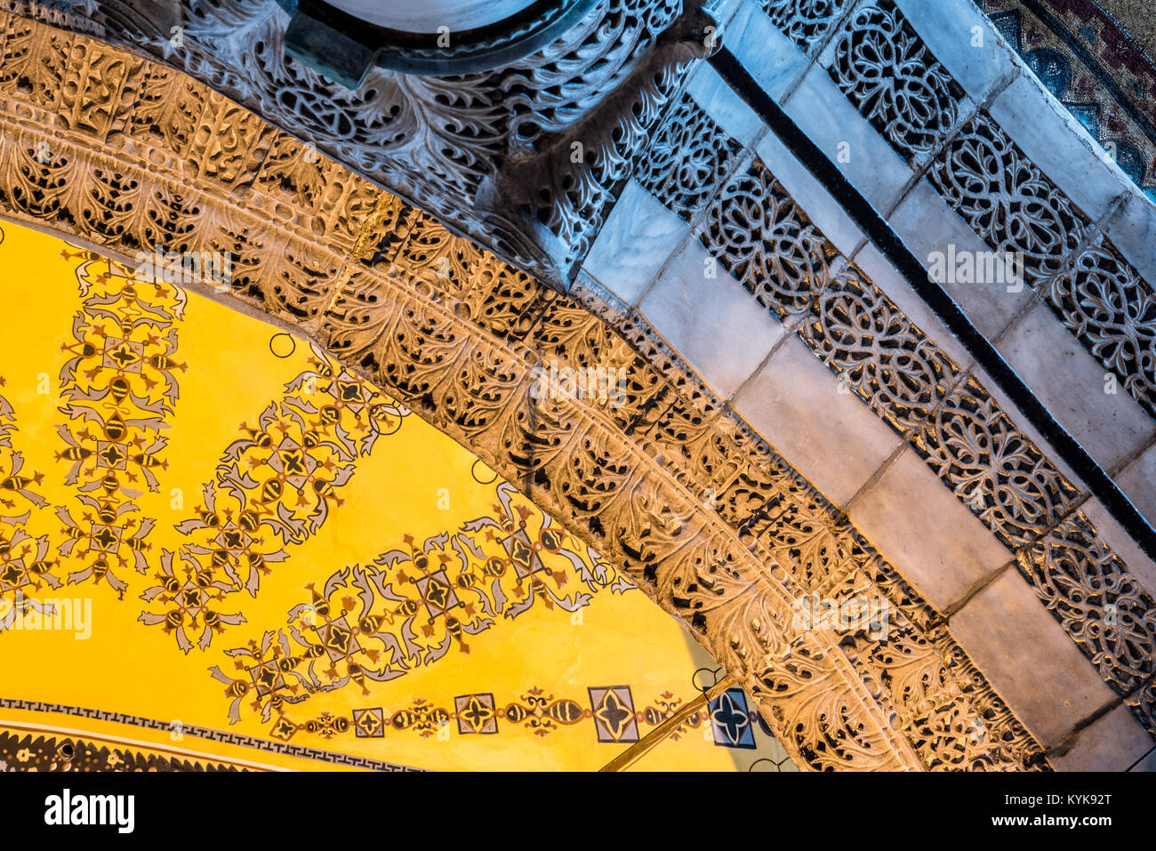 Detailed Ceiling of Hagia Sophia,a Greek Orthodox Christian patriarchal ...