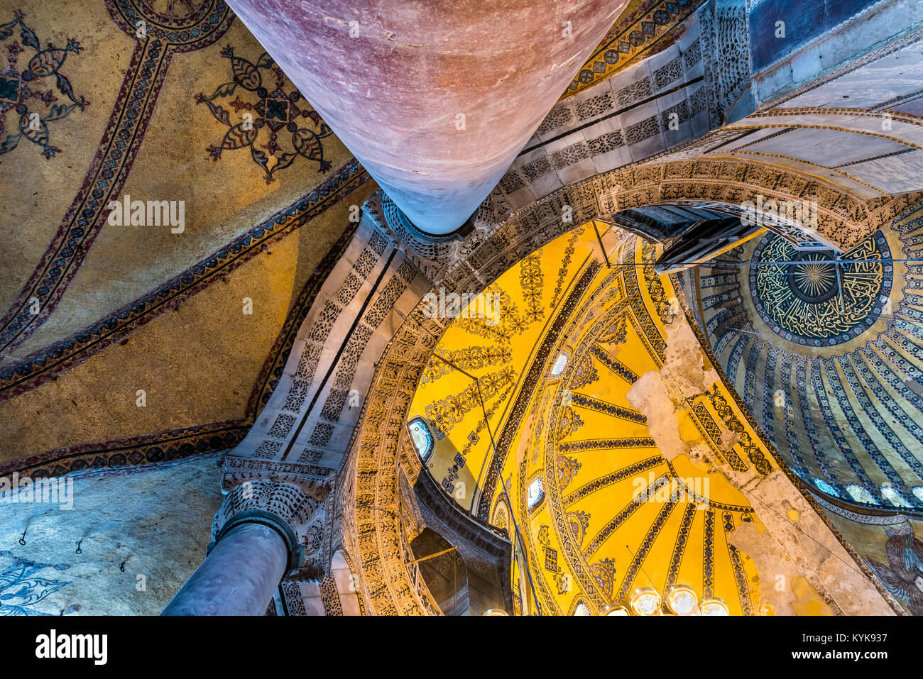 Detailed Ceiling of Hagia Sophia,a Greek Orthodox Christian patriarchal ...