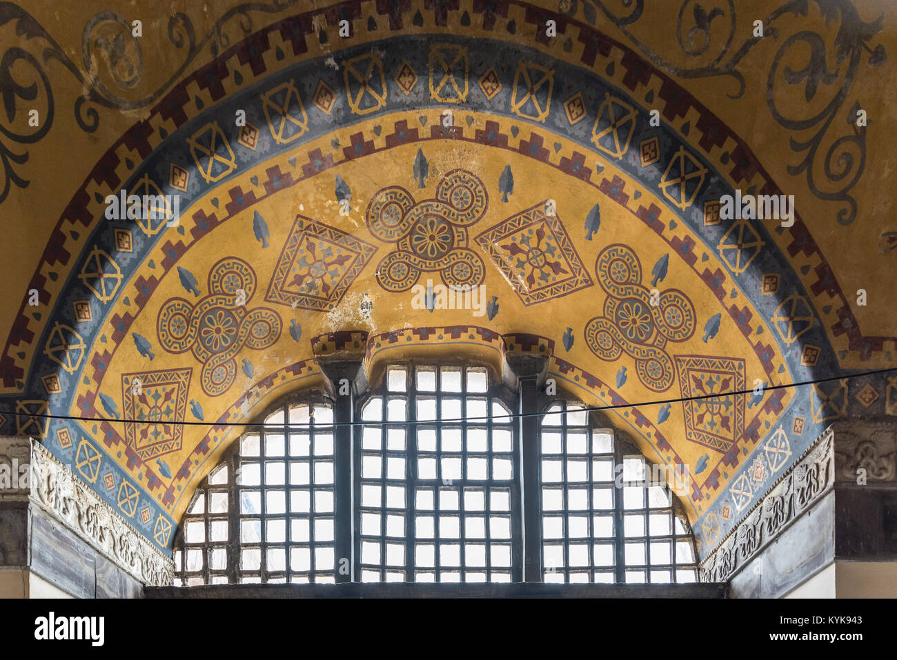 Detailed Ceiling of Hagia Sophia,a Greek Orthodox Christian patriarchal ...