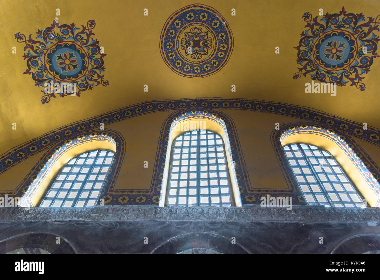 Detailed Ceiling of Hagia Sophia,a Greek Orthodox Christian patriarchal ...