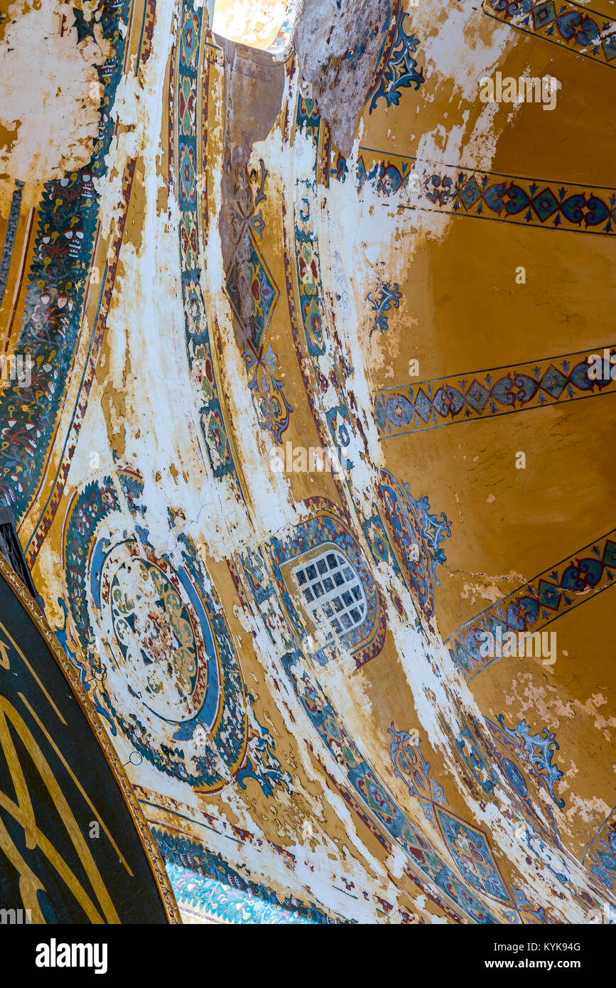 Detailed Ceiling of Hagia Sophia,a Greek Orthodox Christian patriarchal ...