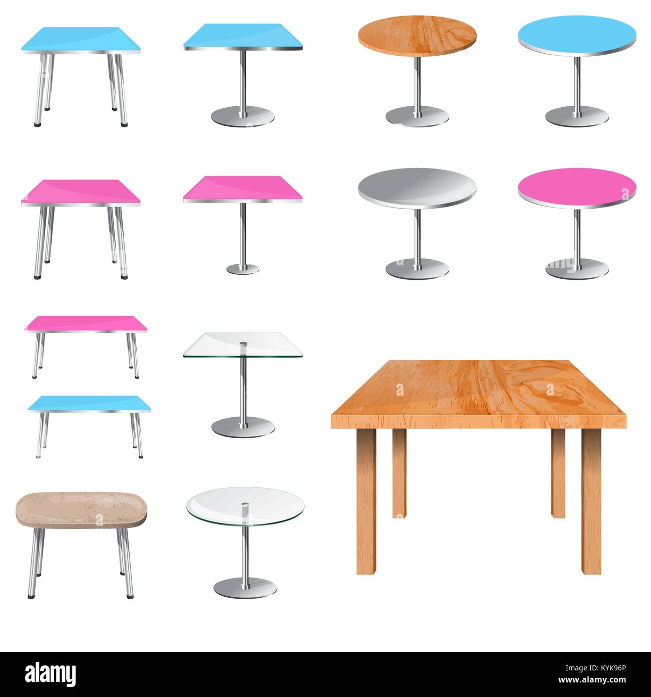 Empty Table set Stock Vector Image & Art - Alamy