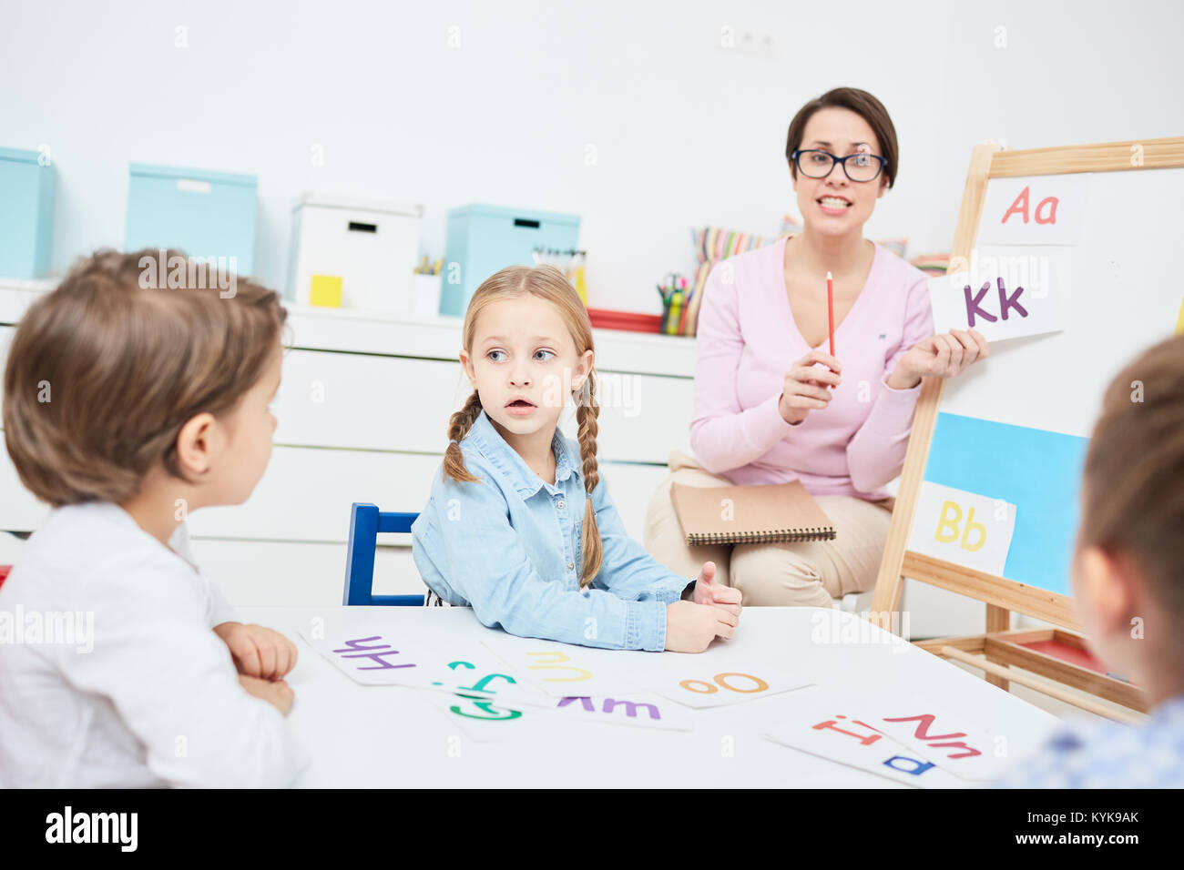 Alphabet learning adult hi-res stock photography and images - Alamy