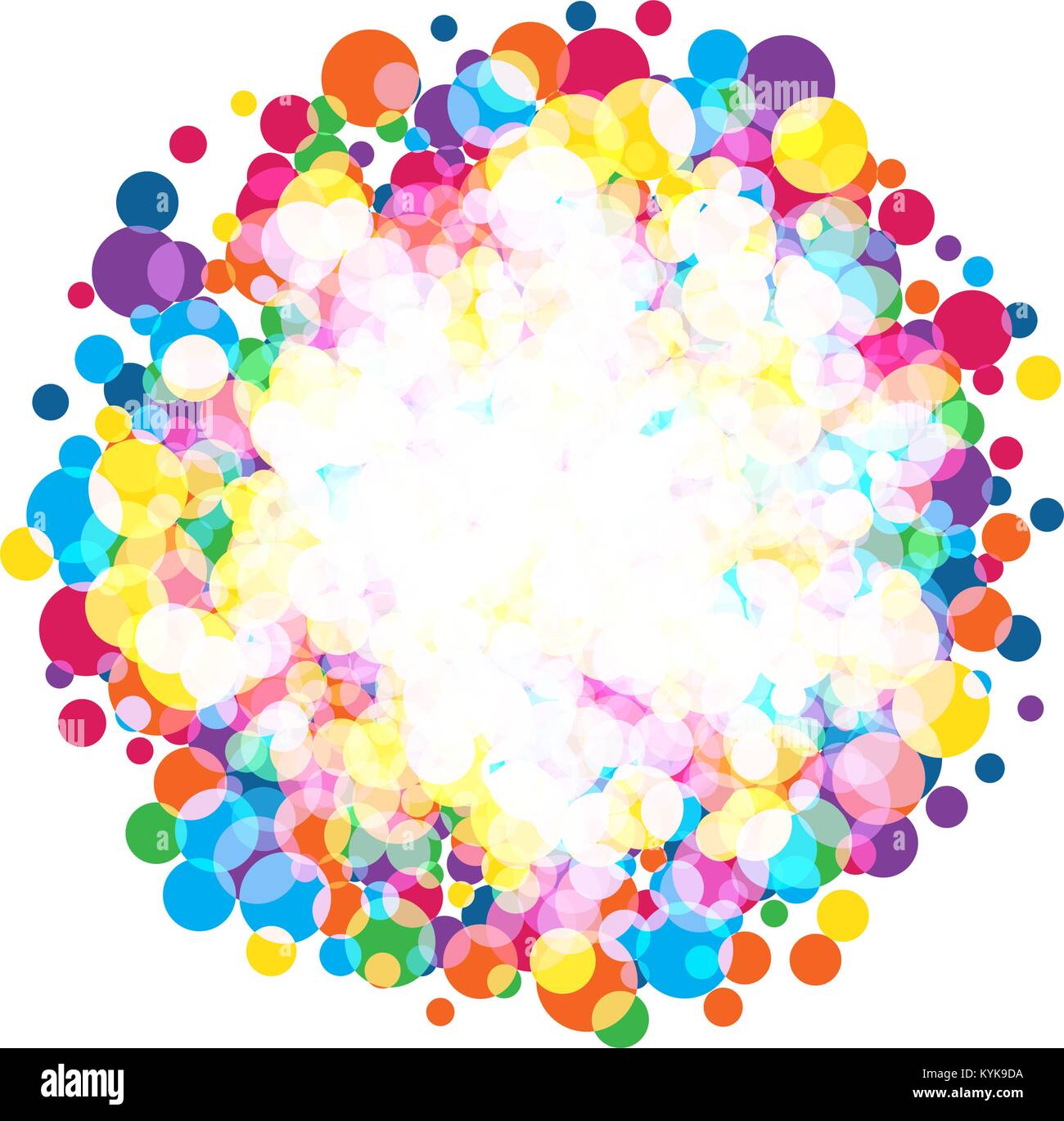 colorful bright circles. rainbow colors spotted vector background Stock ...
