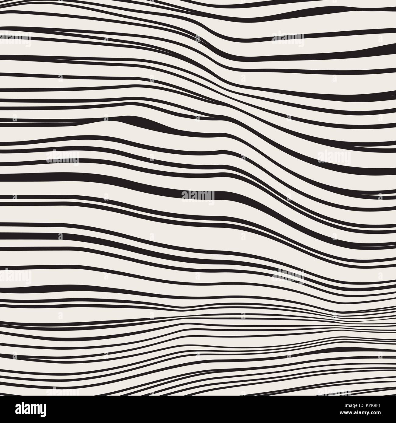 Black horizontal lines with different thickness. Abstract vector ...