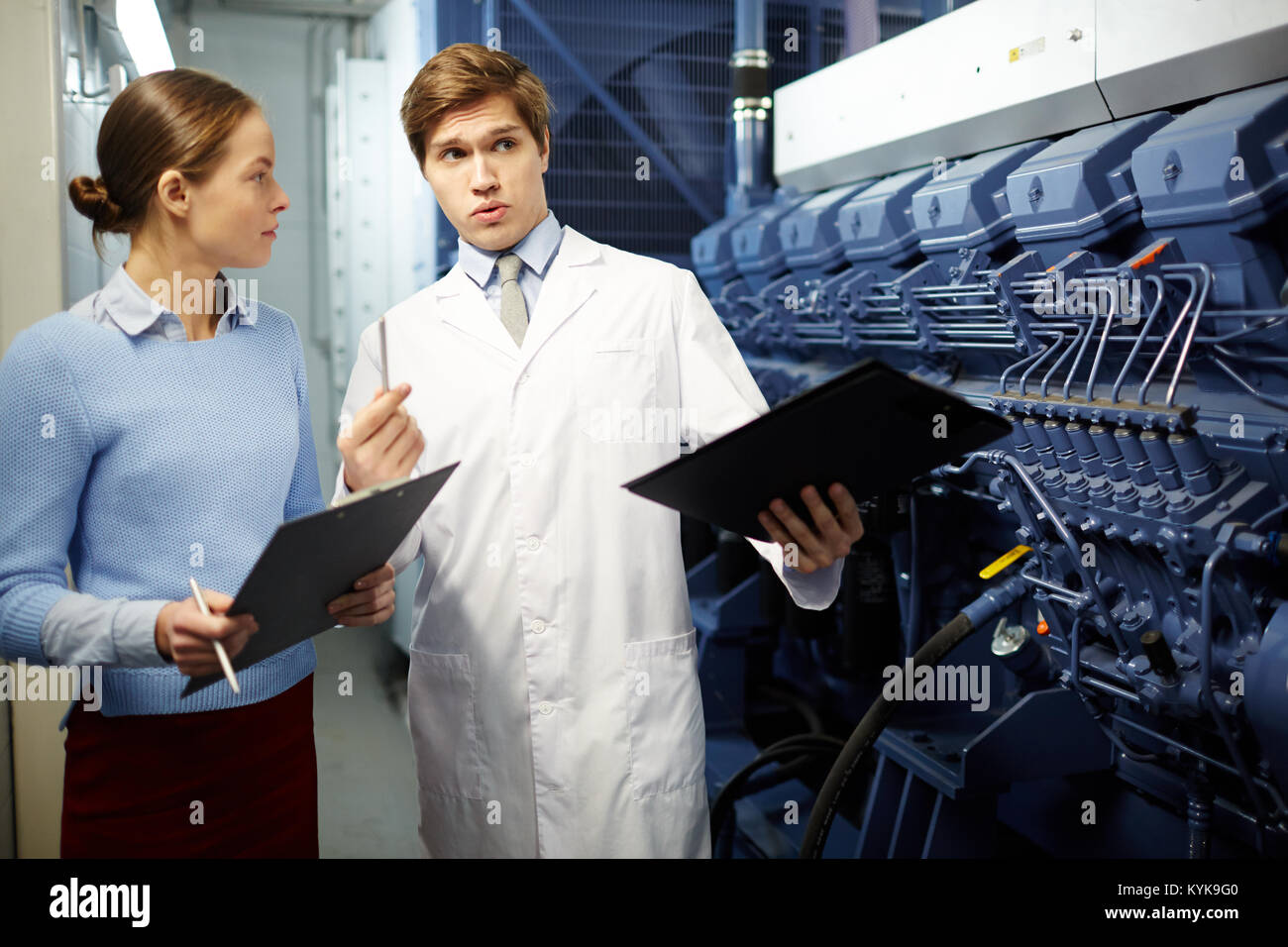 Satisfied with new equipment Stock Photo - Alamy
