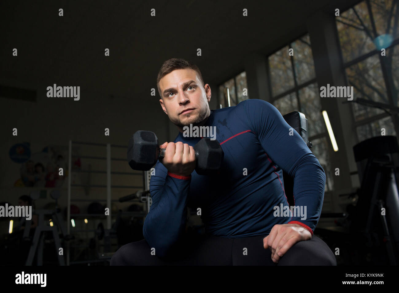 Man in gym Stock Photo - Alamy