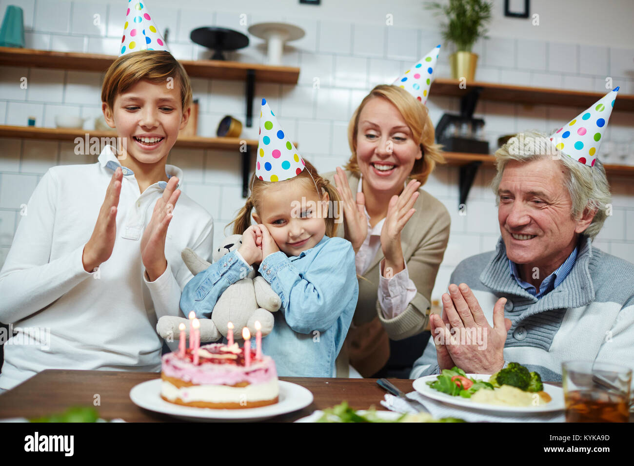 Woman clapping dinner party hi-res stock photography and images - Alamy