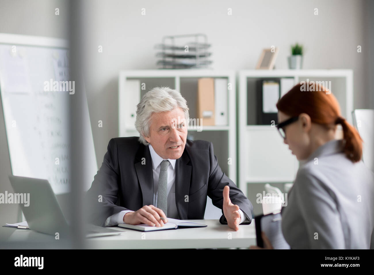 Troubles with boss Stock Photo - Alamy