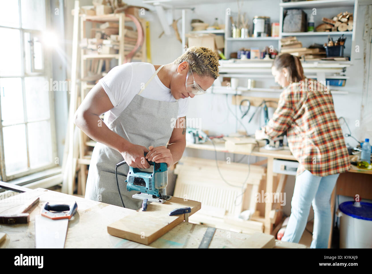 Carpentry workroom hi-res stock photography and images - Alamy