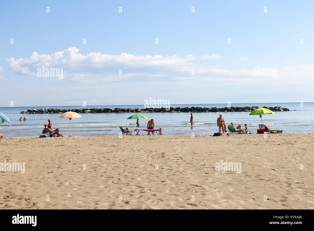 Bellaria Igea Marina, Rimini, Italy - August 14, 2014: Tourists ...
