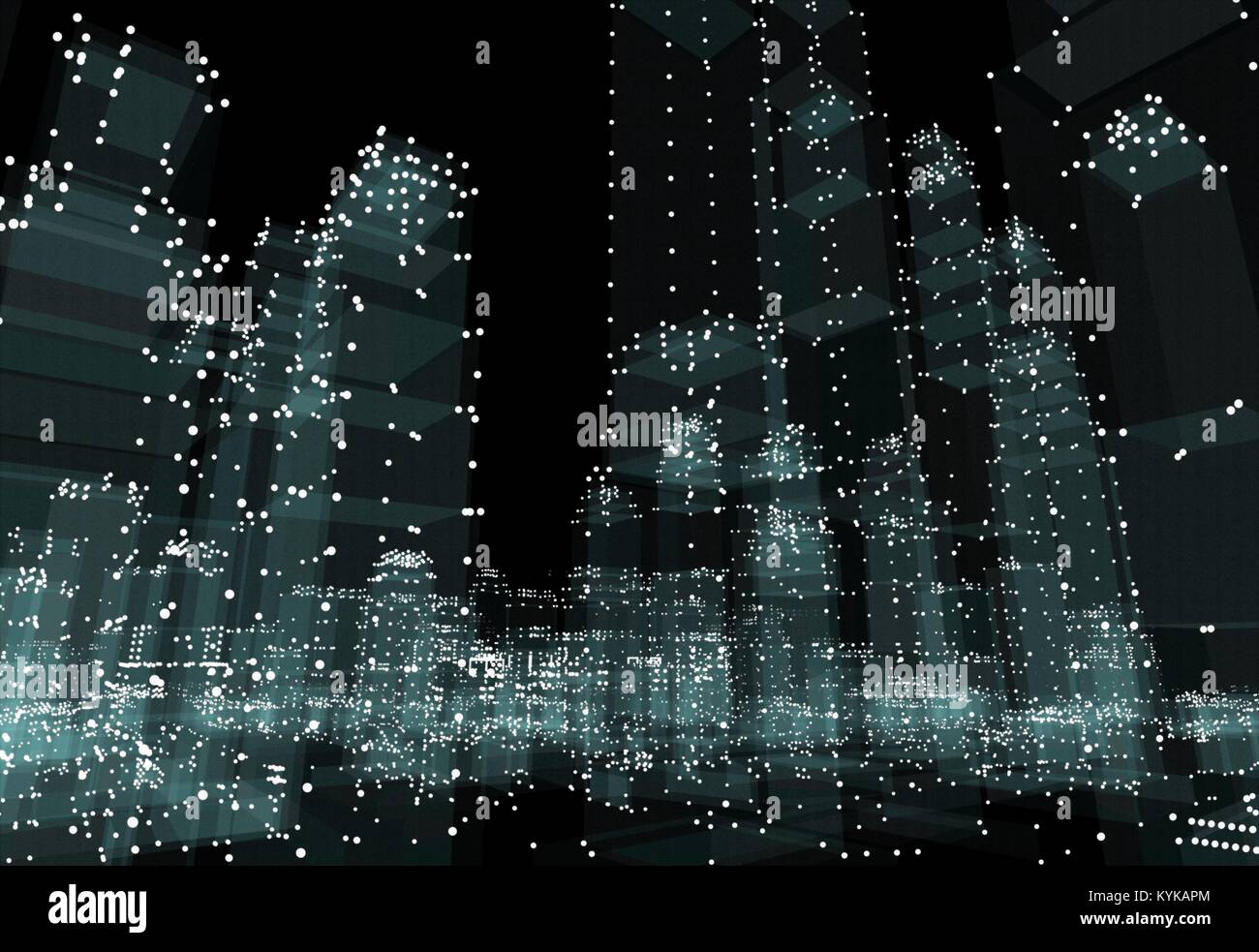 Abstract 3d city rendering Stock Photo - Alamy