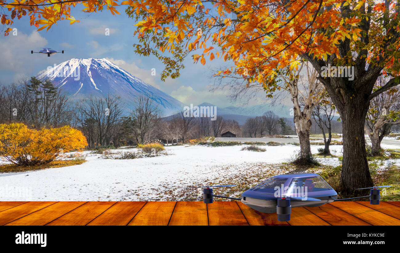 The Beautiful autumn leaves and sky background in fall season Stock ...
