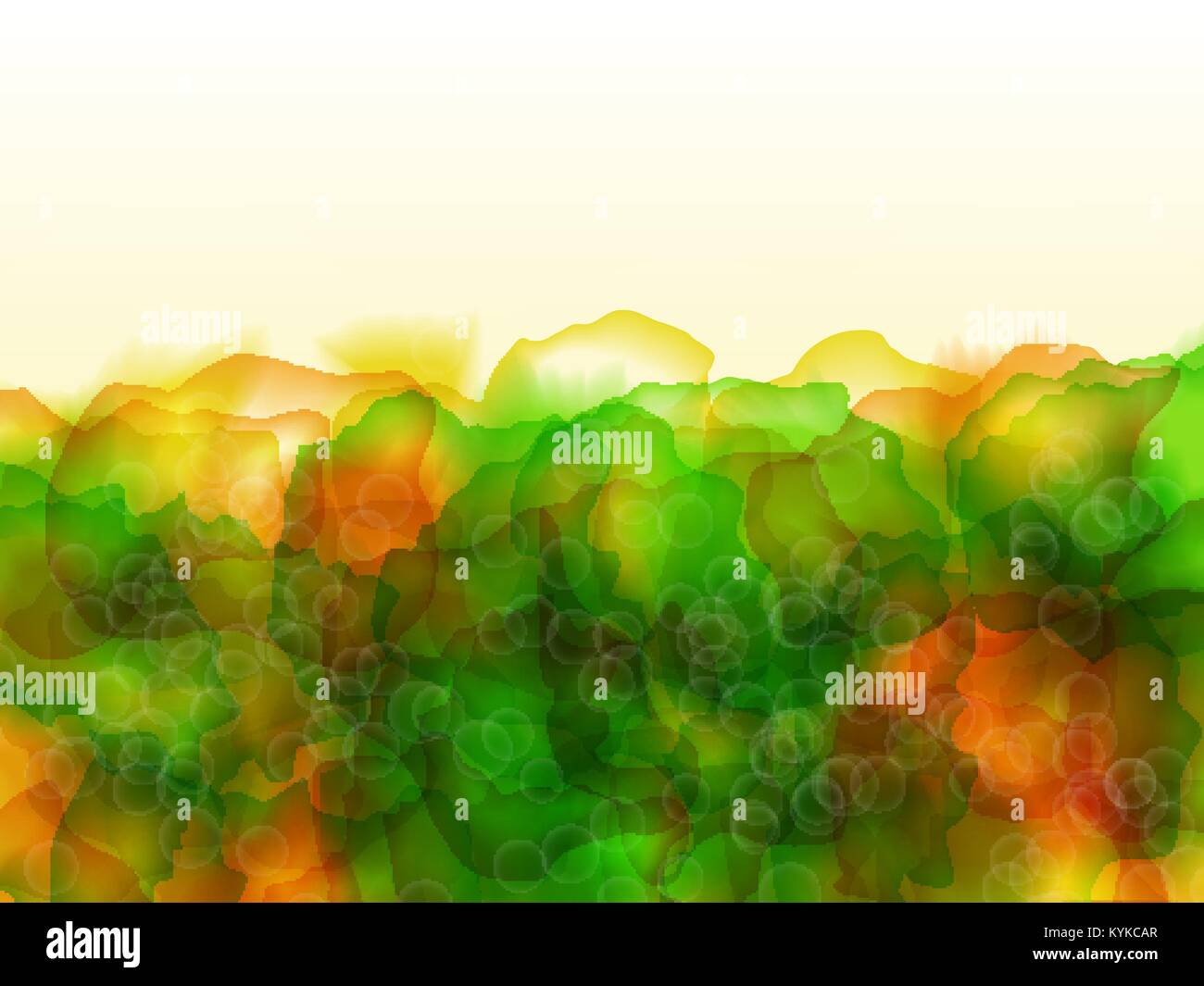 vector bright colored watercolor background - green and orange Stock ...