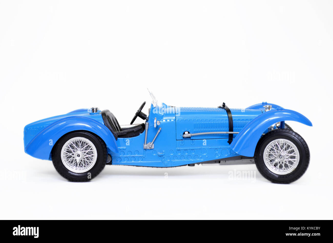 Blue Bugatti White Background
